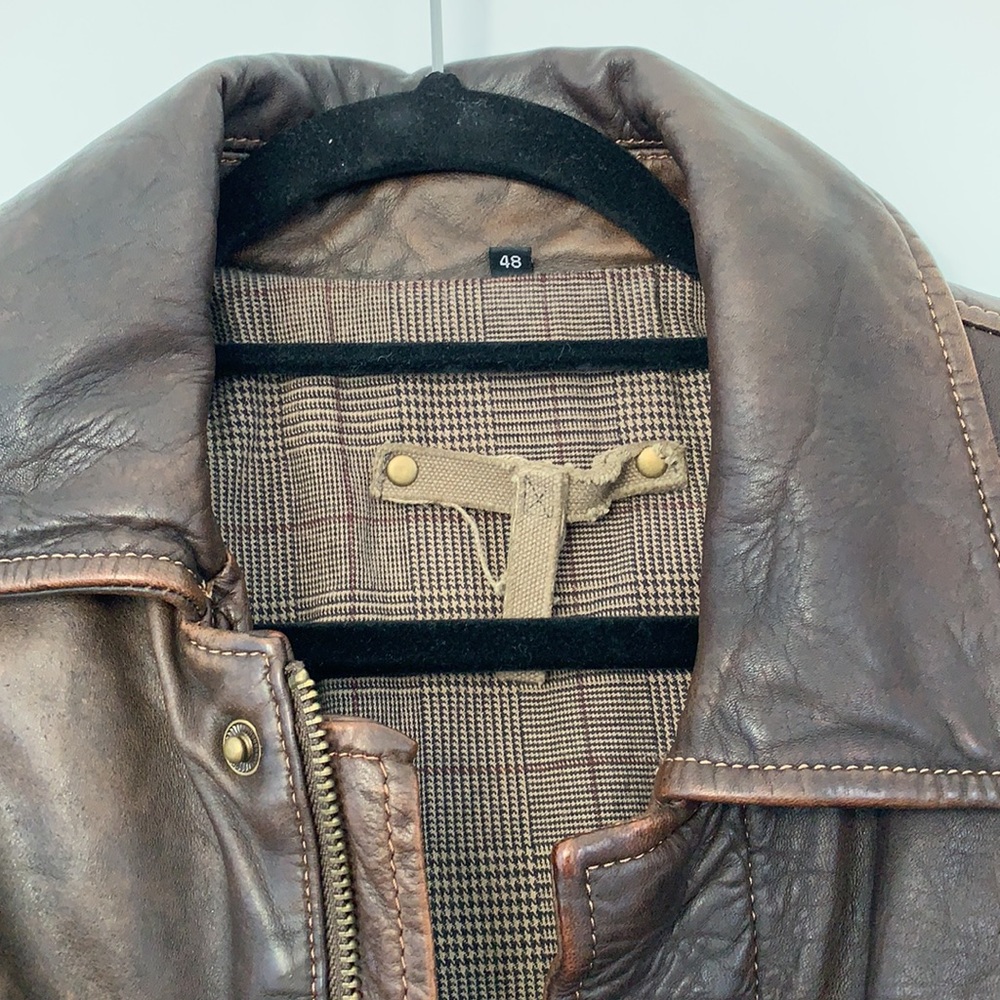 Trapper Cow Nappa Brown Leather Jacket - Gem